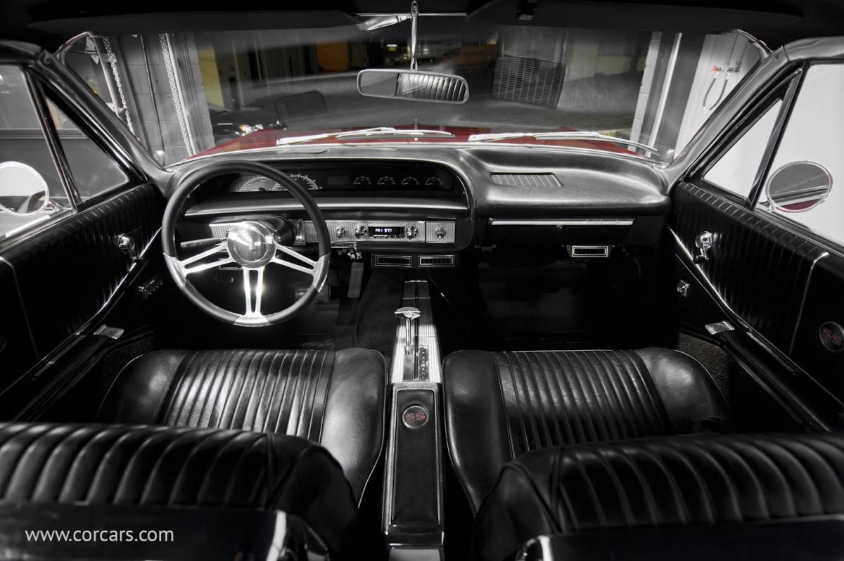 Silver 1964 Impala Interior
